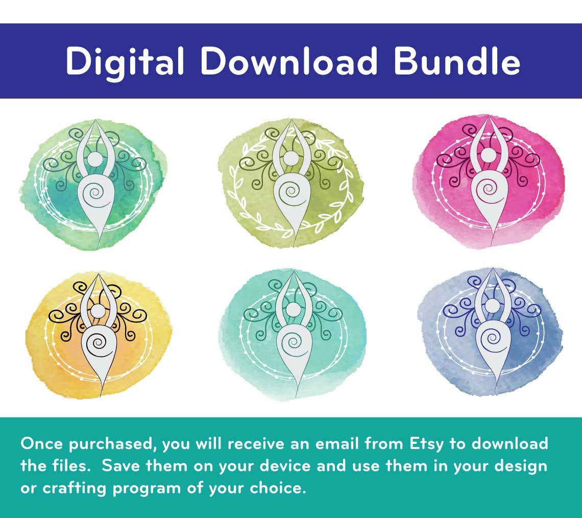 Divine Feminine 6 Pack SVG, JPG, EPS, Png, Pdf - Digital Download for ...