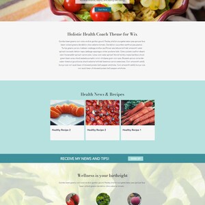 Wellness Coach Website, Wix Template Design for Health Coaches, Foodies Theme - Etsy