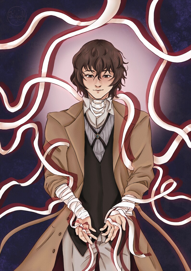 Bungo Stray Dogs Chuuya and Dazai Corruption Art Prints - Etsy