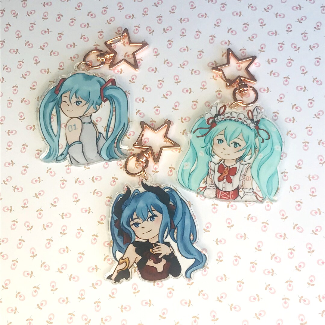 Miku Chibi Keyrings - Etsy