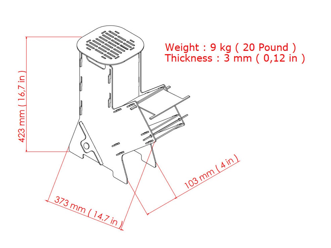 Rocket Stove Dxf | Rocket Stove Design | Small Rocket Stove File ...