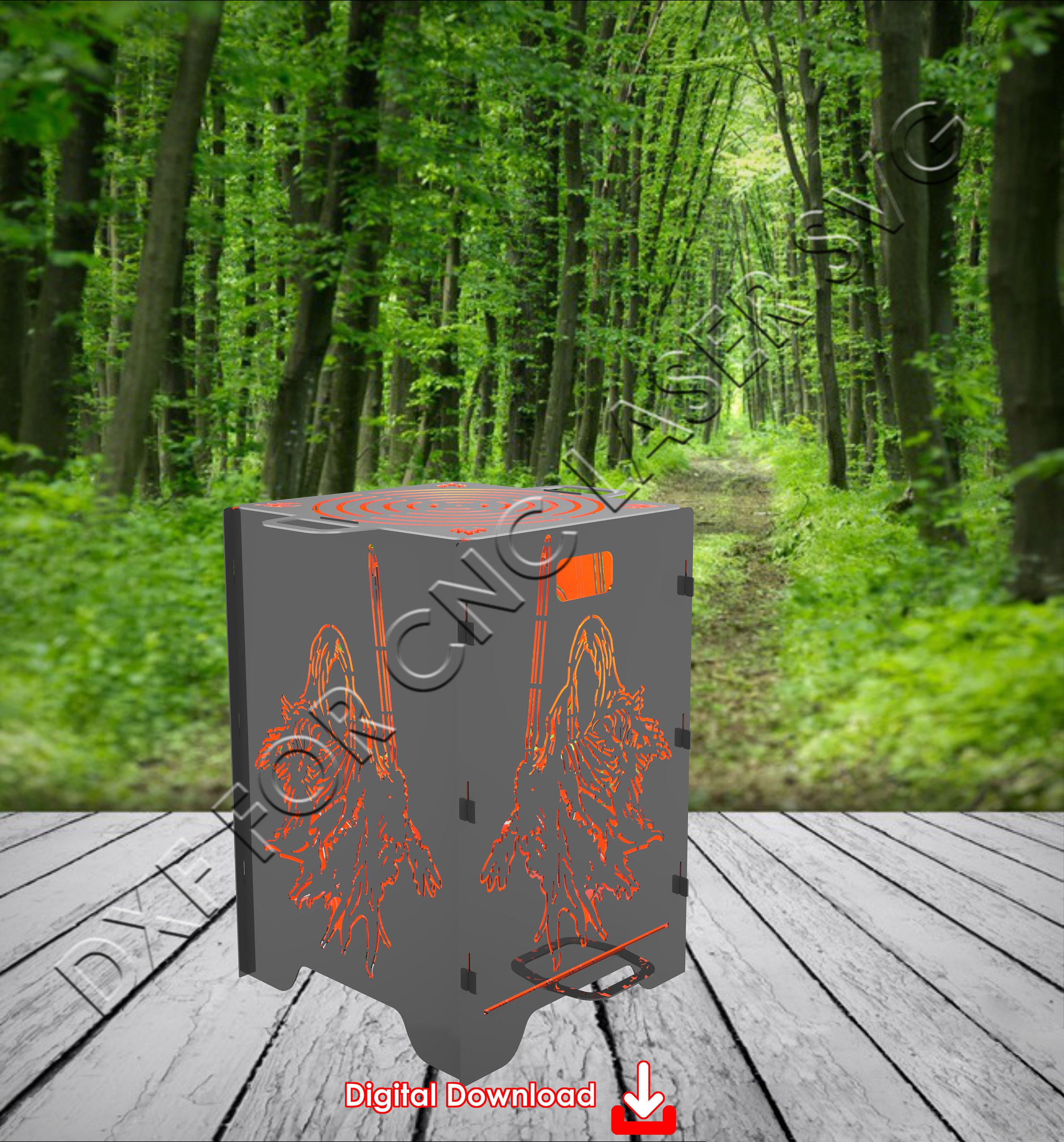 Lord of the Rings Firebox Dxf / Detachable and Easy to Carry / Nazgul ...