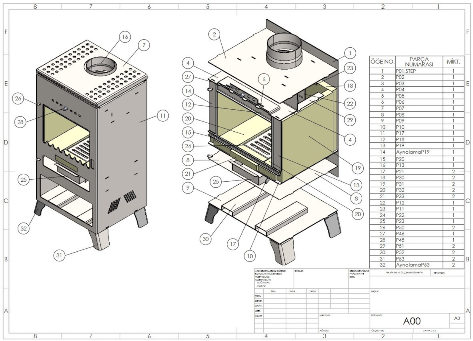 Fireplace Stove | Stove Laser Cut File | Fireplace Dxf File | Stufa a ...