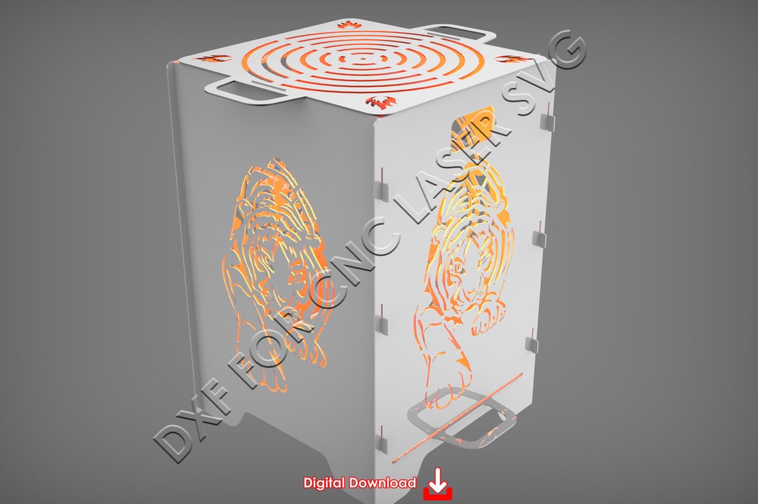 Tiger Square Firebox Dxf / Detachable and Easy to Carry / - Etsy