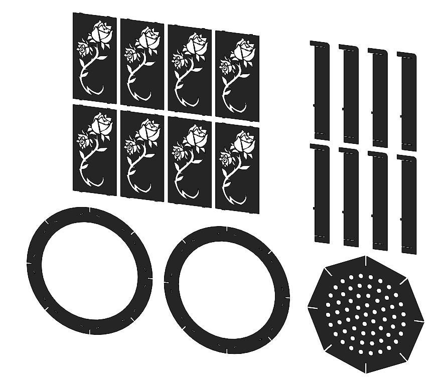 Octagon Fire Pit Dxf Diamond, Fire Box File Dowland, Digital Product ...