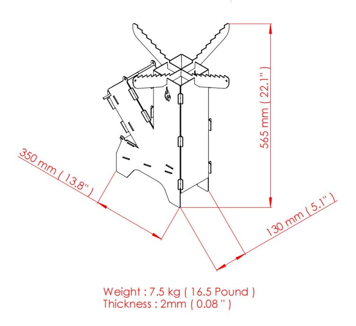 Detachable Rocket Stove Dxf / Wood Stove Dxf / Rocket Stove File ...