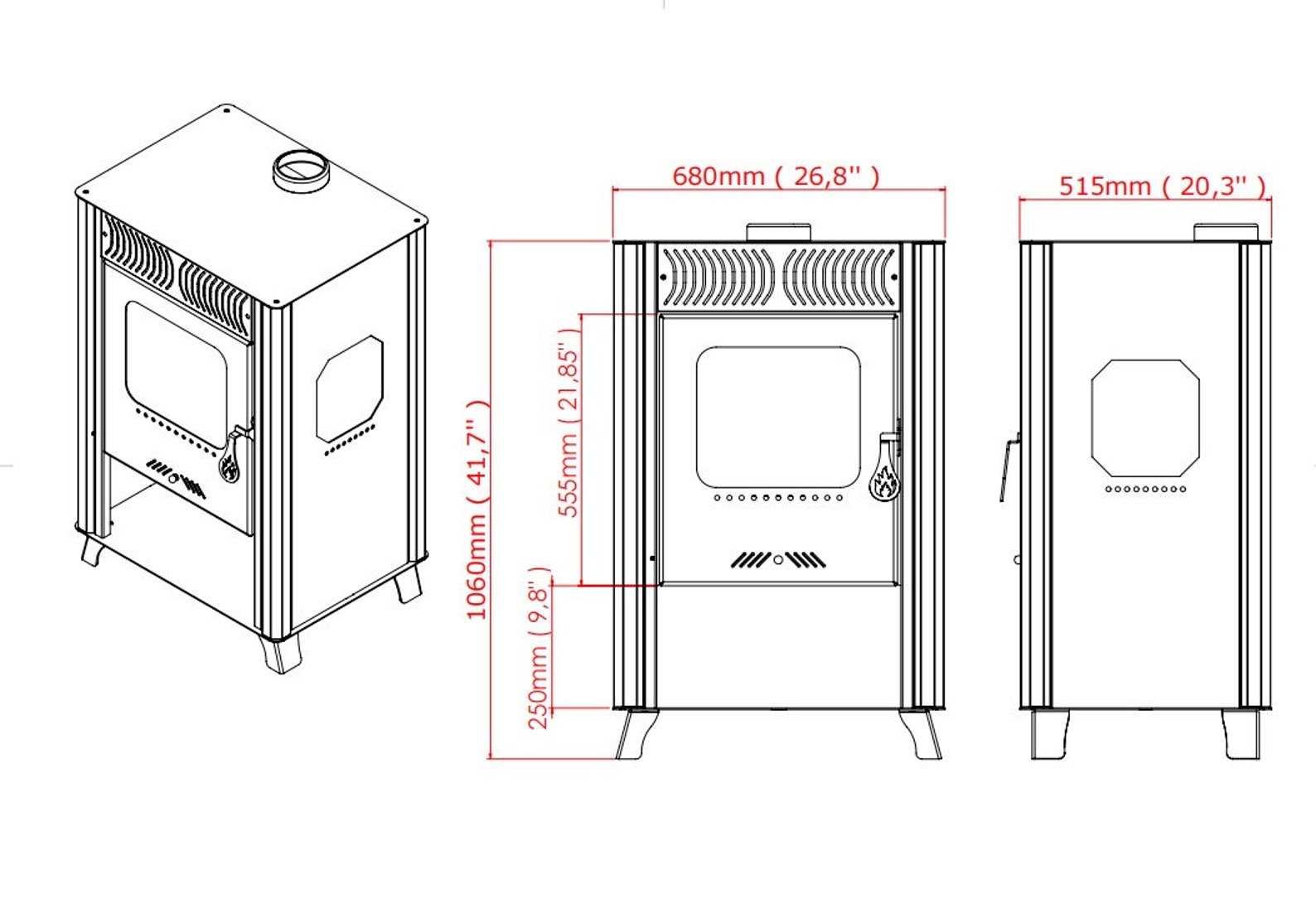 Fireplace Wood Stove | Stove Dxf File | Fireplace Dxf File | Fireplace ...