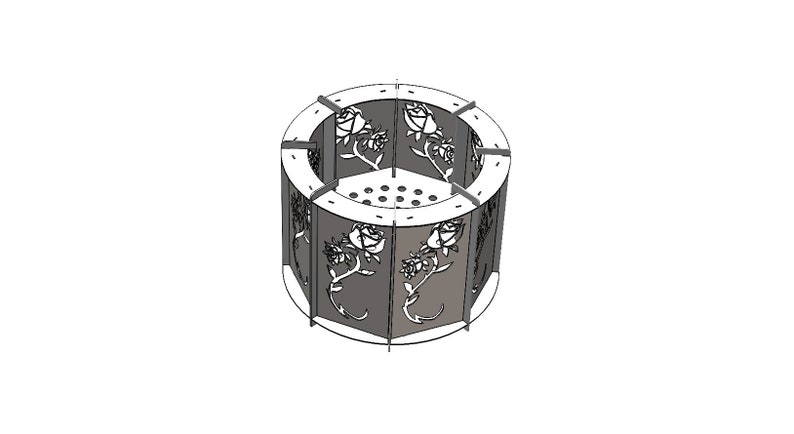 Octagon Fire Pit Dxf Diamond, Fire Box File Dowland, Digital Product ...