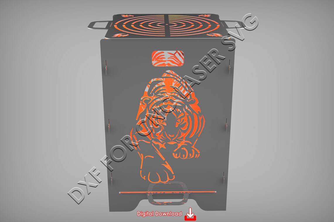 Tiger Square Firebox Dxf / Detachable and Easy to Carry / Folding Fire ...