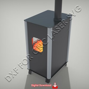 Fireplace Wood Stove | Stove Dxf File | Fireplace Dxf File | Fireplace ...