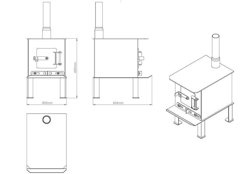 Wood Stove Laser Cut File Tent Stove Digital File Stove Plasma Cuting ...