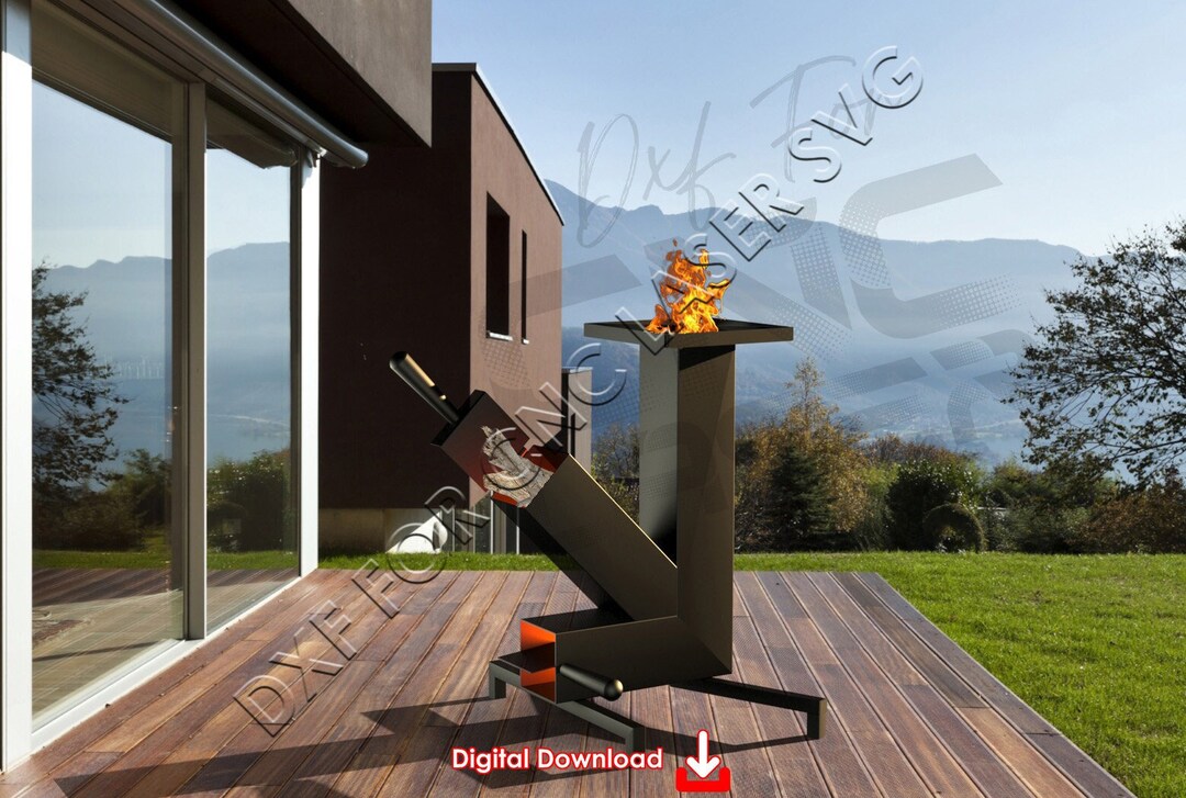 Rocket Stove Dxf / Tent Rocket Stove Dxf / Wood Rocket Stove Digital ...