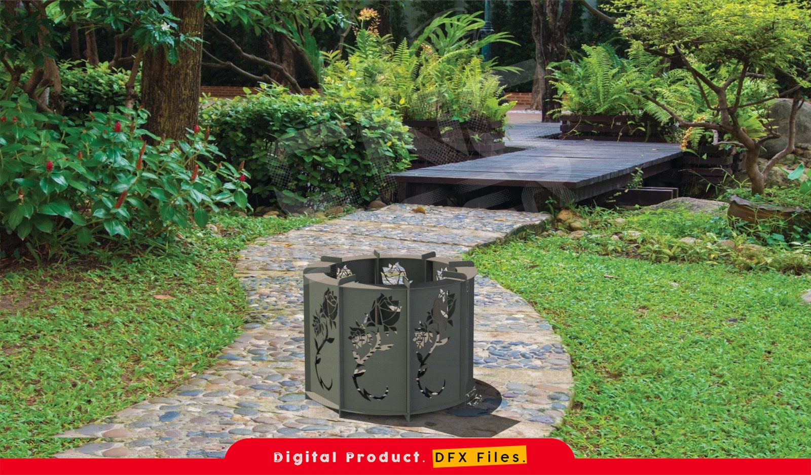 Octagon Fire Pit Dxf Diamond, Fire Box File Dowland, Digital Product ...