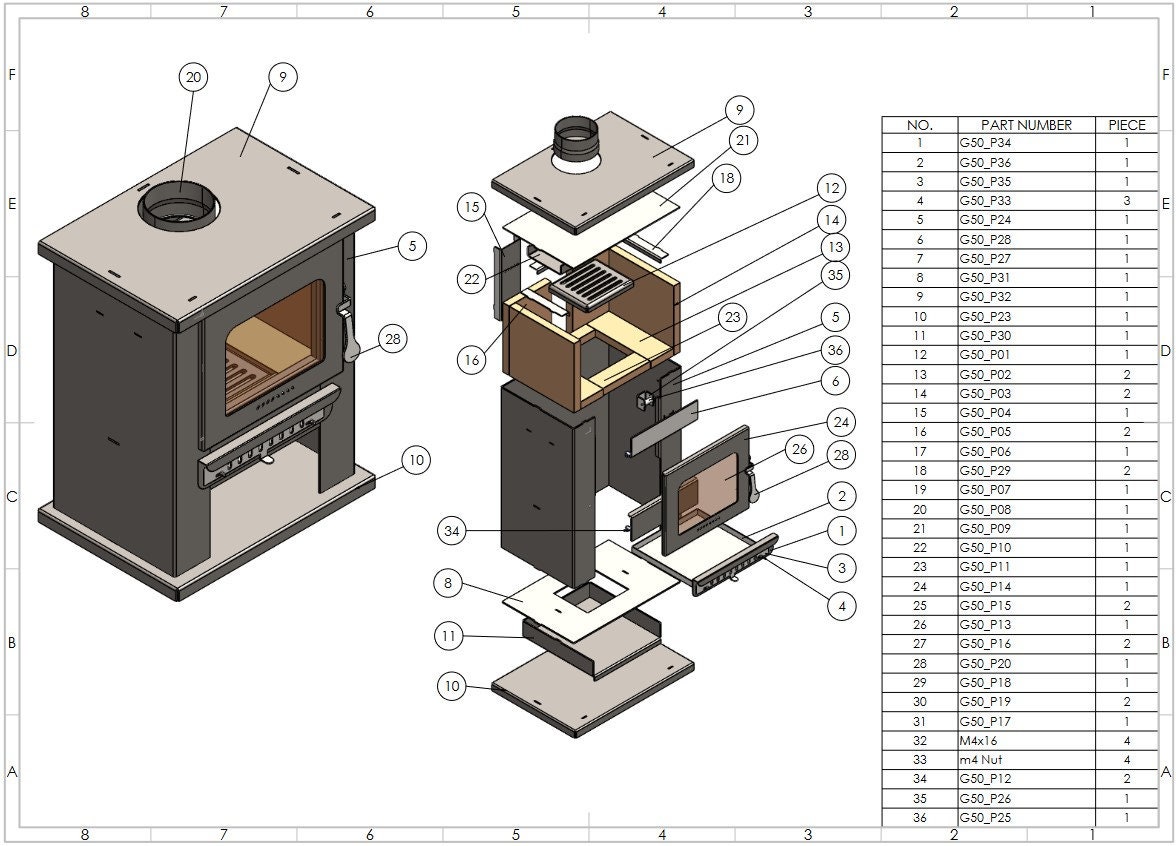 Stove Dxf | Tent Stove | Stufa Dxf | Fireplace Dxf File | Kaminofen Dxf ...