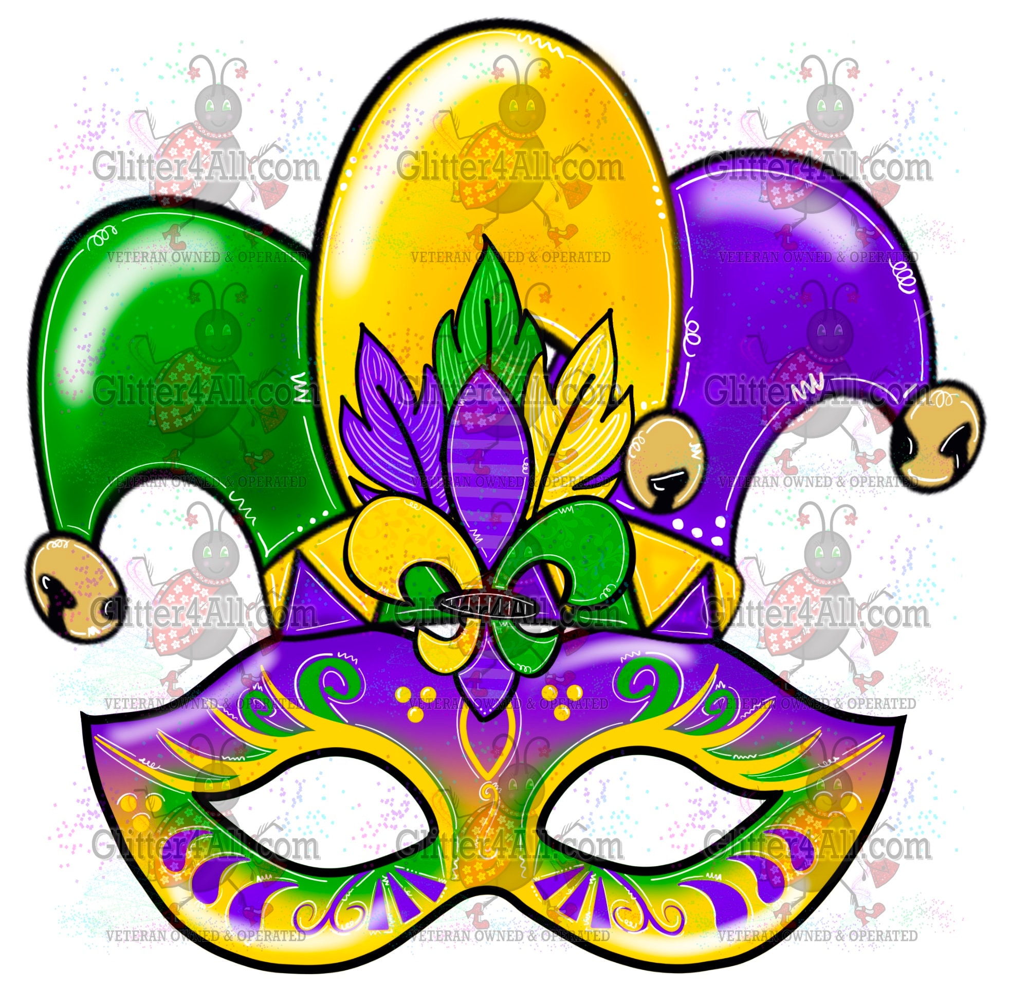 Mardi Gras Mask With Hat and Feathers - Etsy