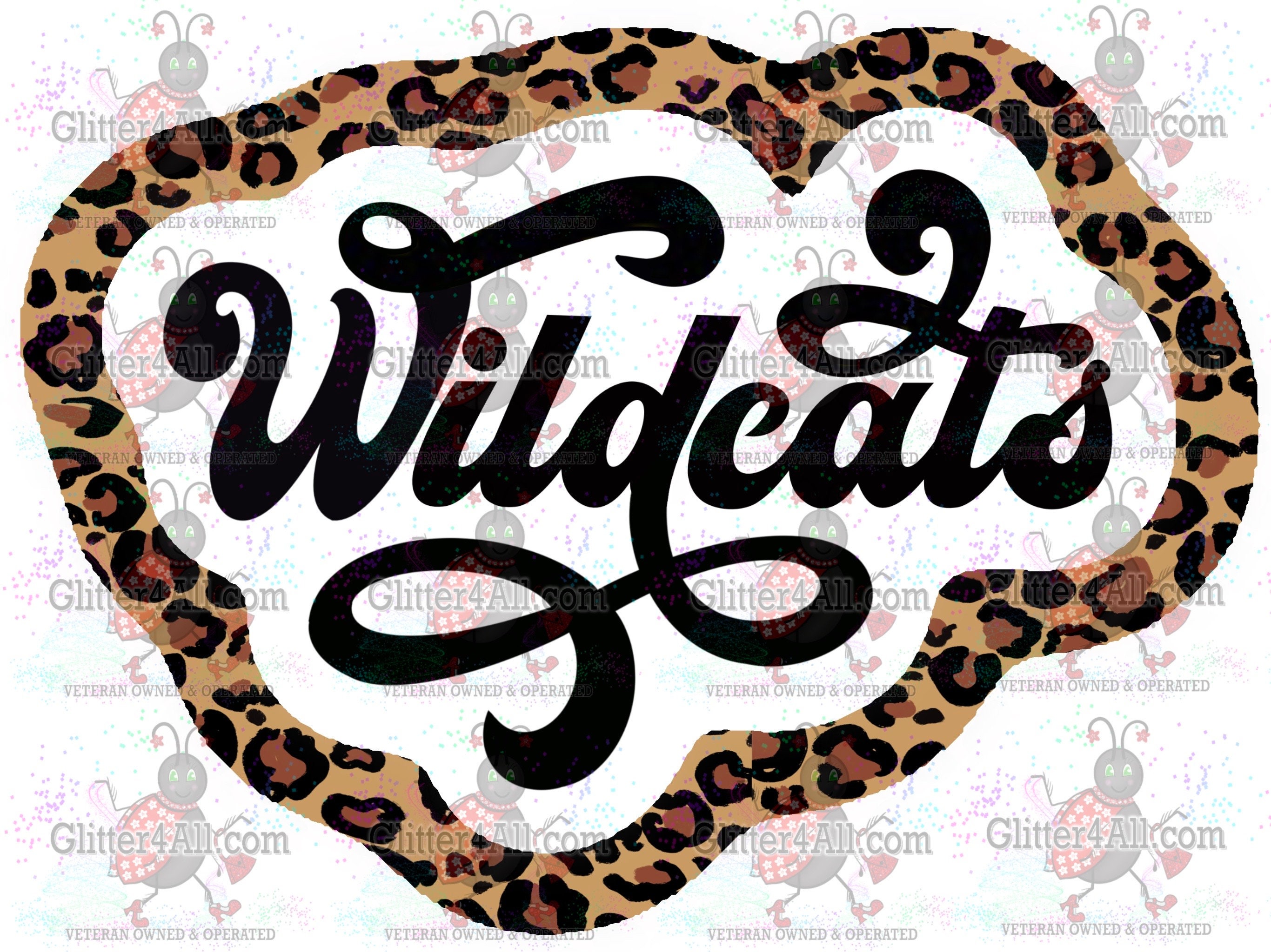 Wildcats Retro Leopard Outline Logo - Etsy