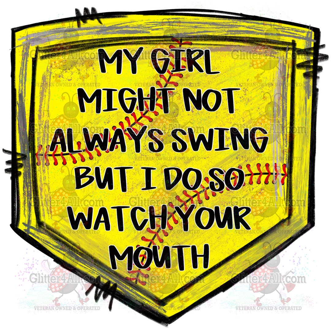 Softball Home Plate Girl Hand Drawn - Etsy