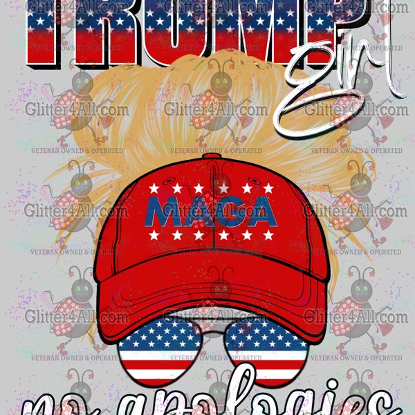Messy Bun Trump Girl - Etsy