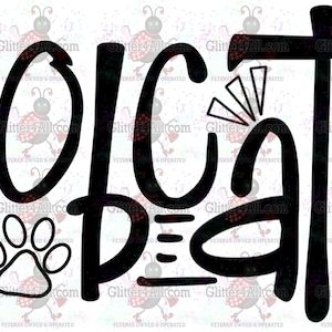 Bobcats Doodle Letters Mascot Team White and Black Files - Etsy