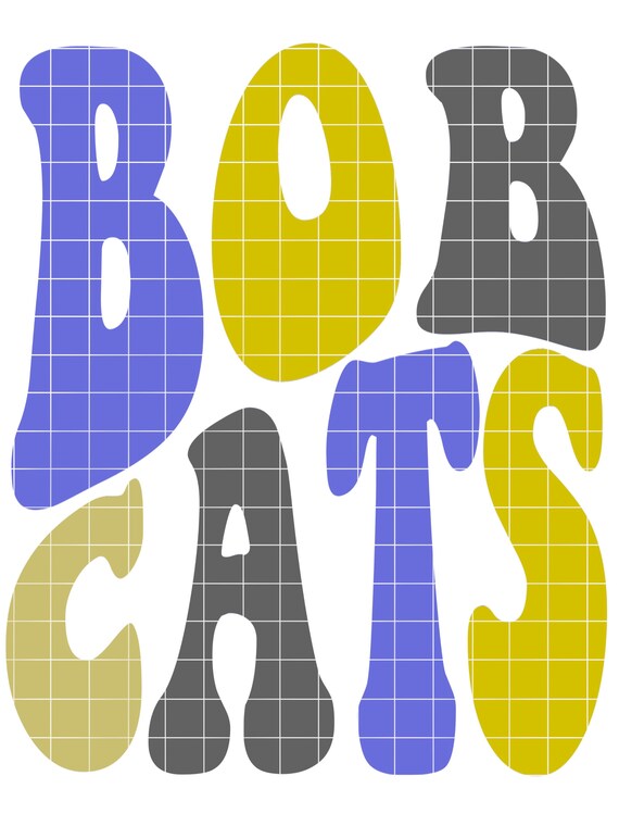 Groovy Bobcats Stacked Letters - Etsy