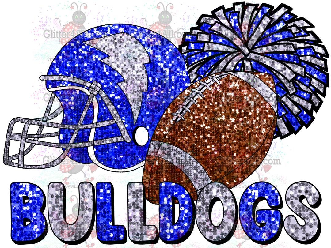 Sequin Bulldogs Football Helmet Cheer - Etsy