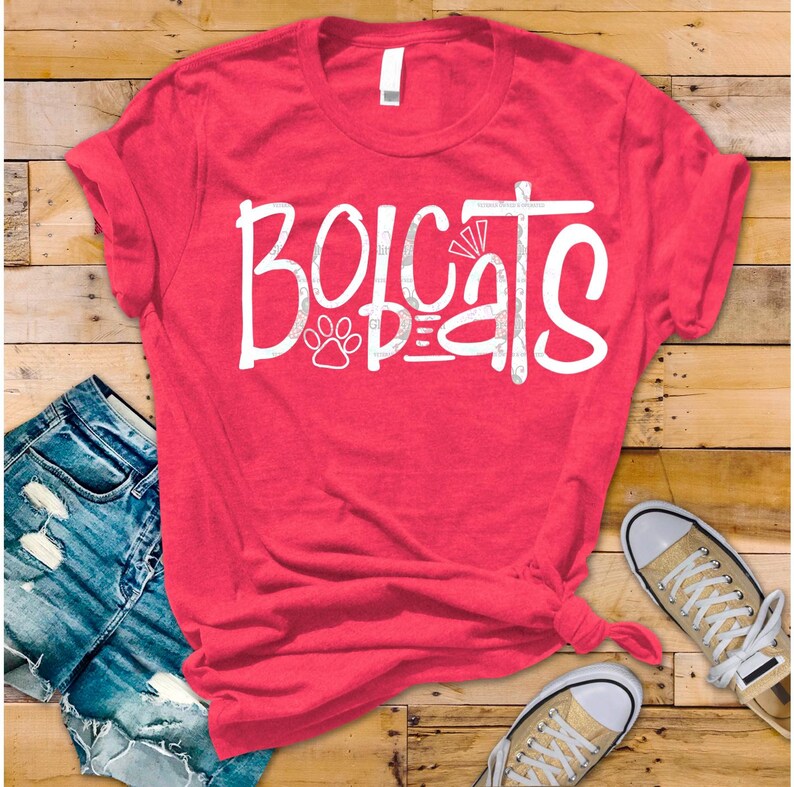 Bobcats Doodle Letters Mascot Team White and Black Files - Etsy