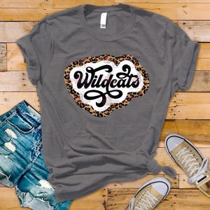 Wildcats Retro Leopard Outline Logo - Etsy