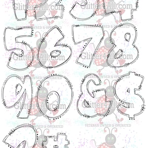 Fat Transparent Doodle Fillable PNG Letters (upper & Lower) - Etsy