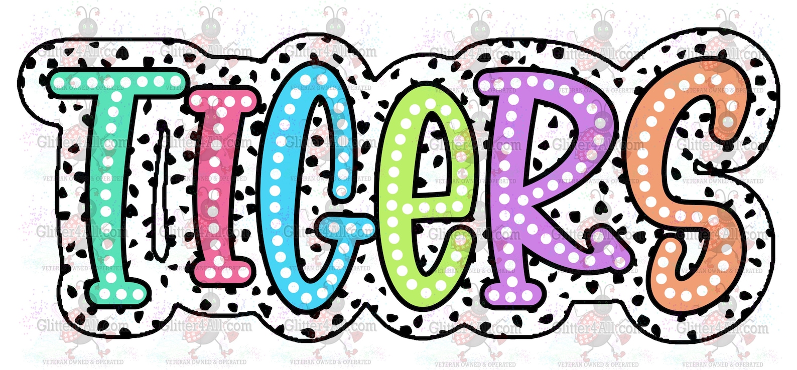 Dalmatian Doodle Letters Tigers - Etsy