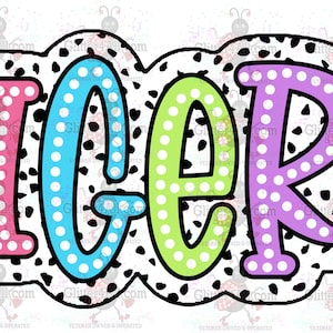 Dalmatian Doodle Letters Tigers - Etsy