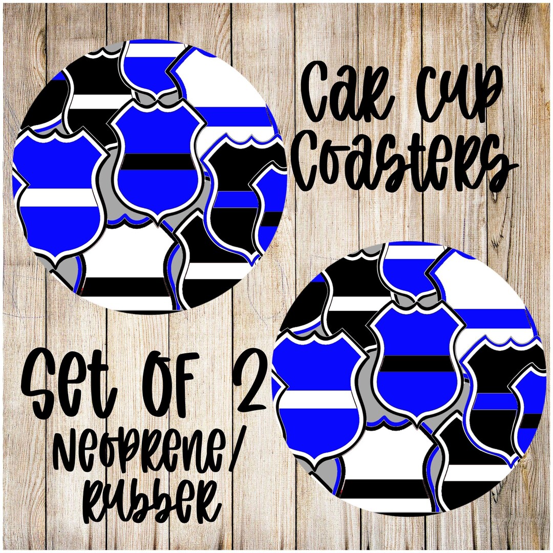 Law Enforcement Police Car Coasters (set of 2) - Etsy