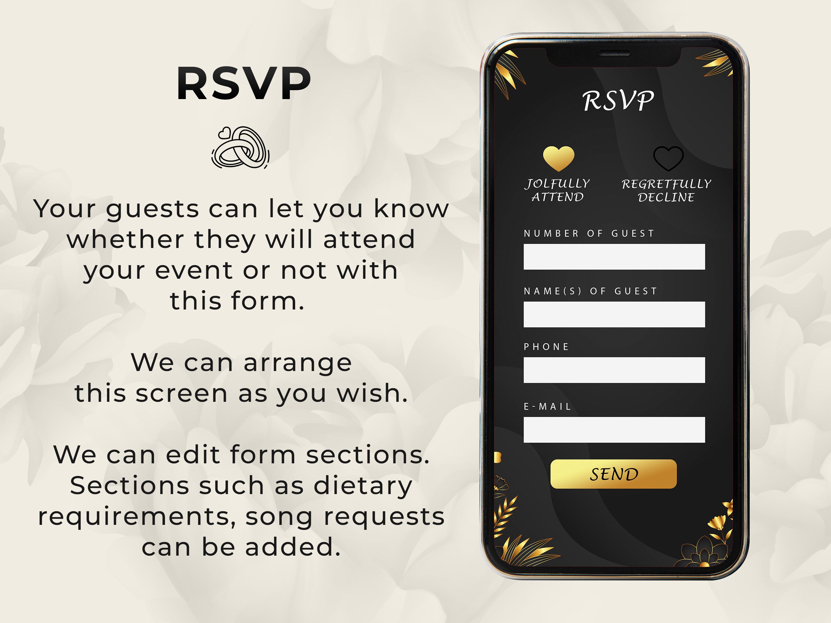 Digital Wedding Invitation & Rsvp Mini Wedding Website Evite Wedding ...