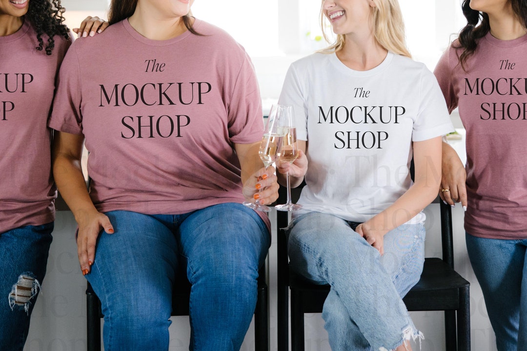 Bachelorette Party Mockup Group Mockup Bridal Party Mockup Bella Canvas ...