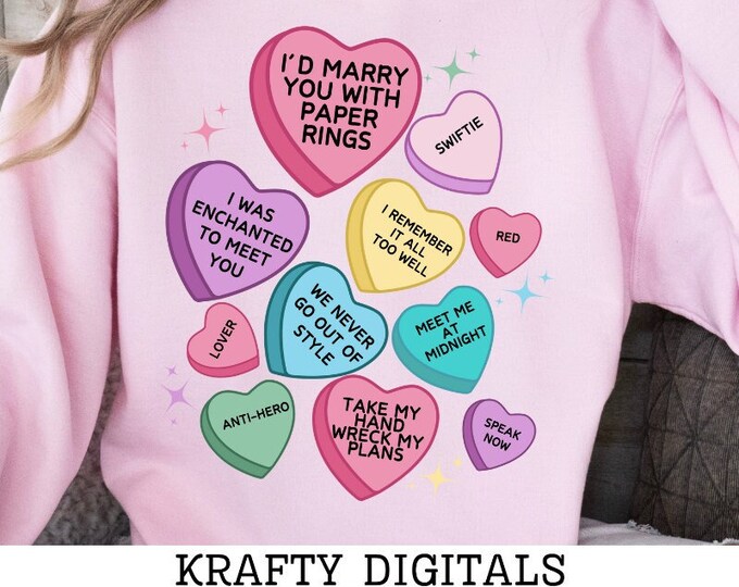 6 Taylor Swift Lover Era/album Instant Download Printable Valentines ...