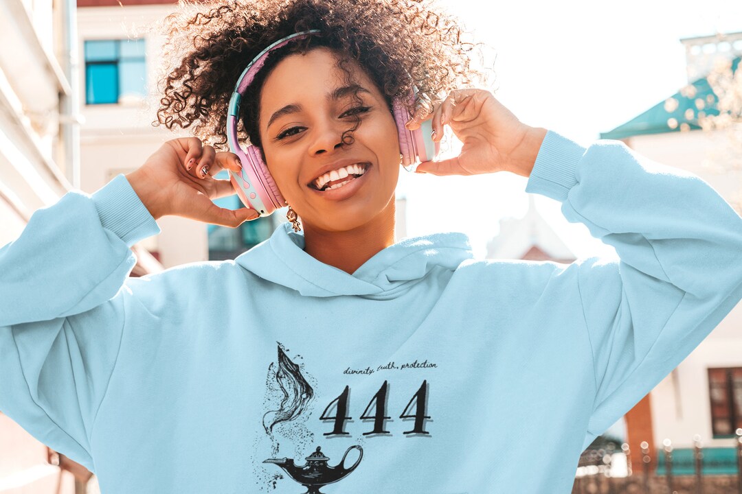Angel Number 444 Hoodie. Spiritual, Manifestation, Aesthetic ...