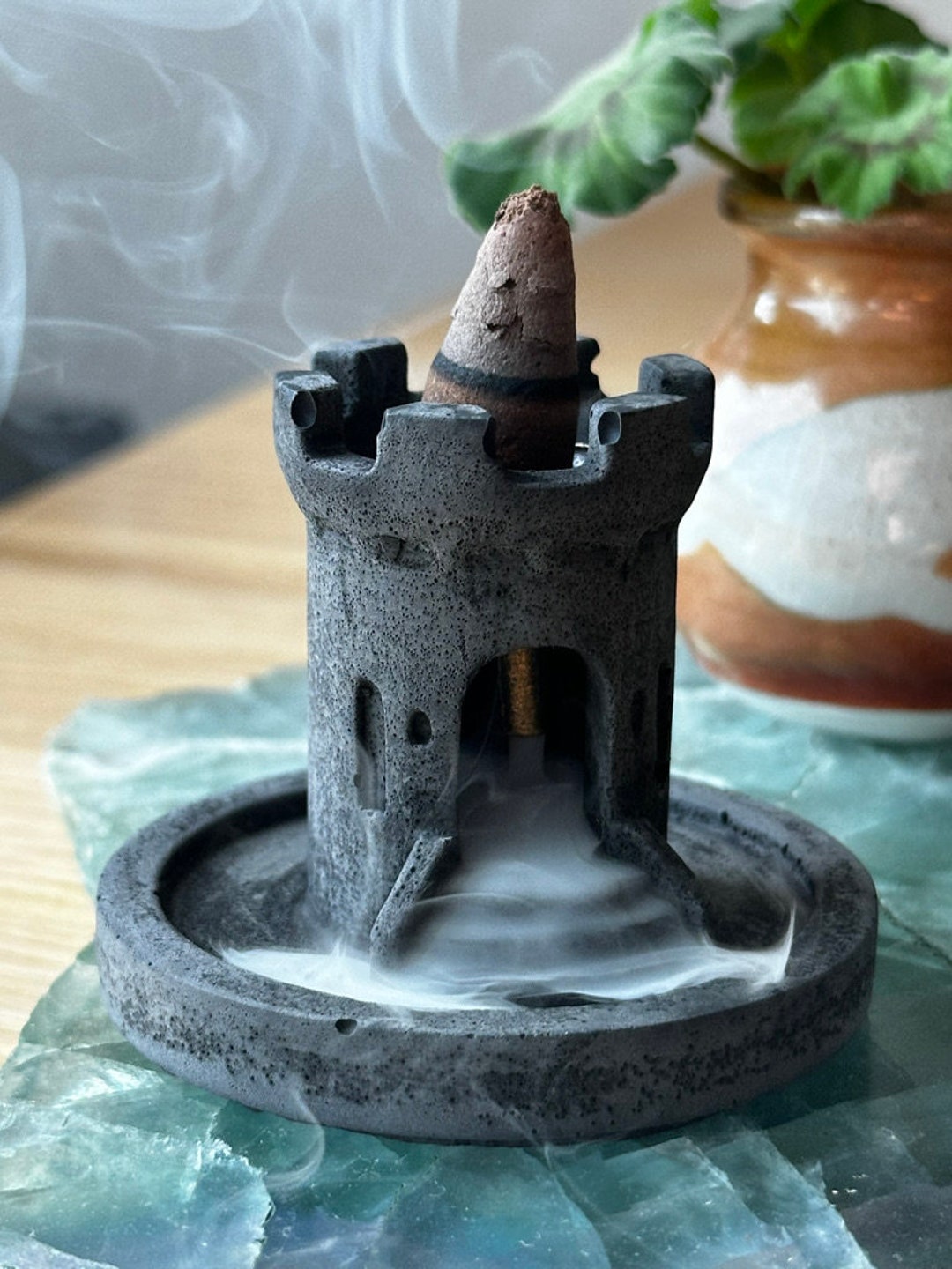 Mini Medieval Castle Backflow Incense Holder - With Cascading Smoke ...