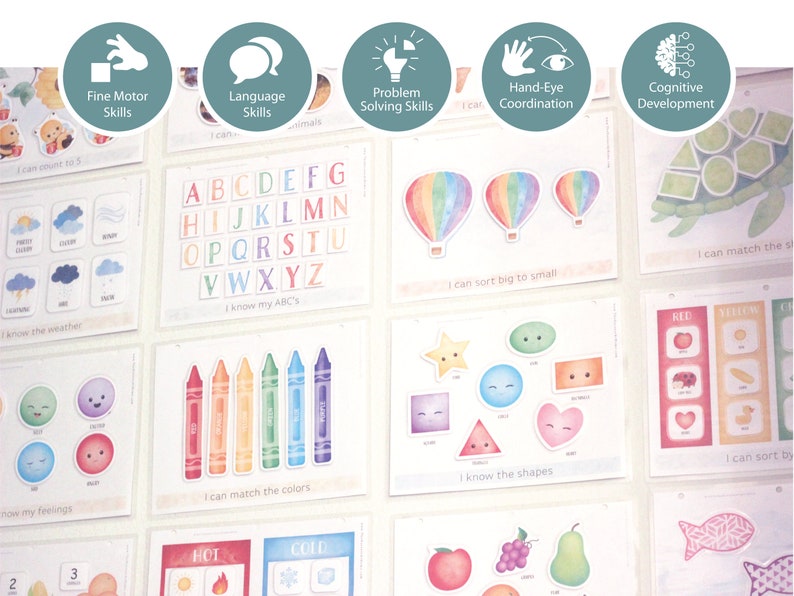 Busy Book Printable Toddler Activities Montessori Homeschool - Etsy