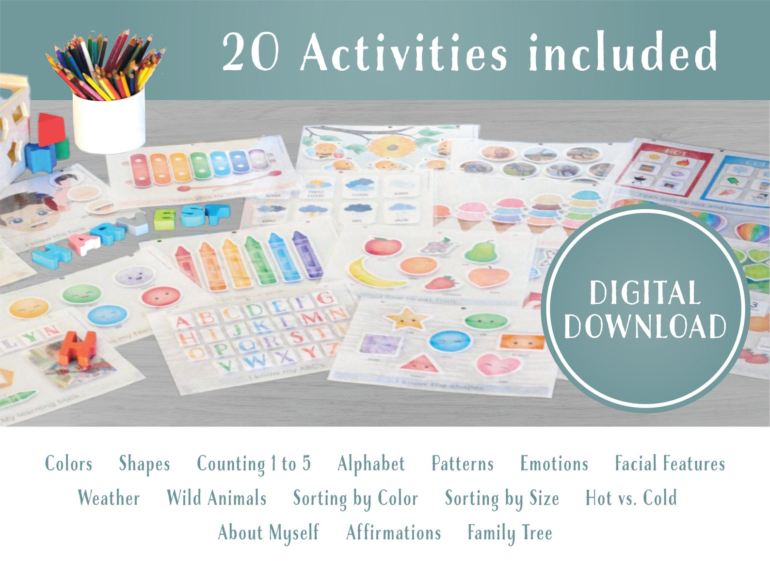 Busy Book Printable Toddler Activities Montessori Homeschool - Etsy