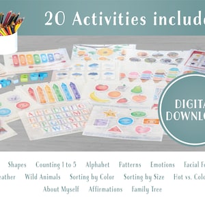Busy Book Printable Toddler Activities Montessori Homeschool Resources ...