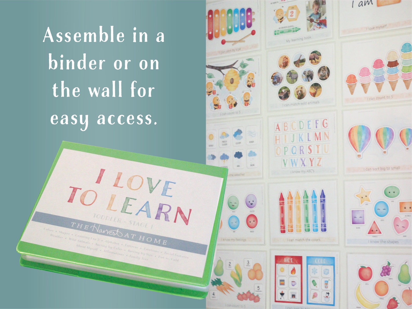 Busy Book Printable Toddler Activities Montessori Homeschool - Etsy