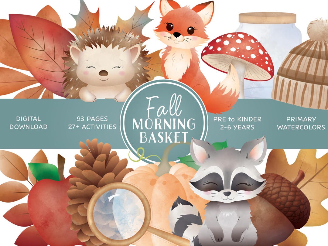 Fall Morning Basket: Preschool Learning Activities, Homeschool ...
