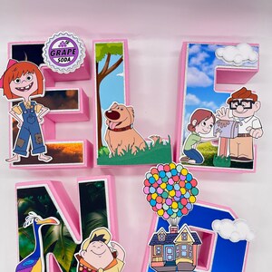 Pixar UP Movie Letter 3D - UP Party Decor - Etsy