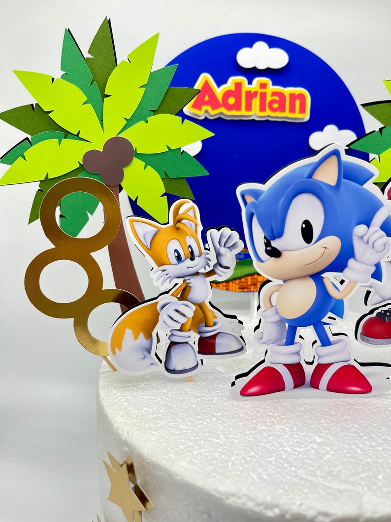 Sonic Cake Topper Sonic Birthday - Etsy