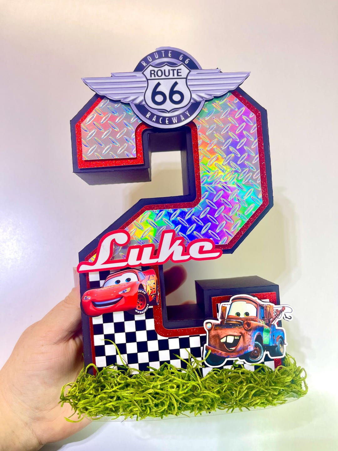 3D Number or Letter Cars Lighting - Lighting Mcqueen Party Decoration ...