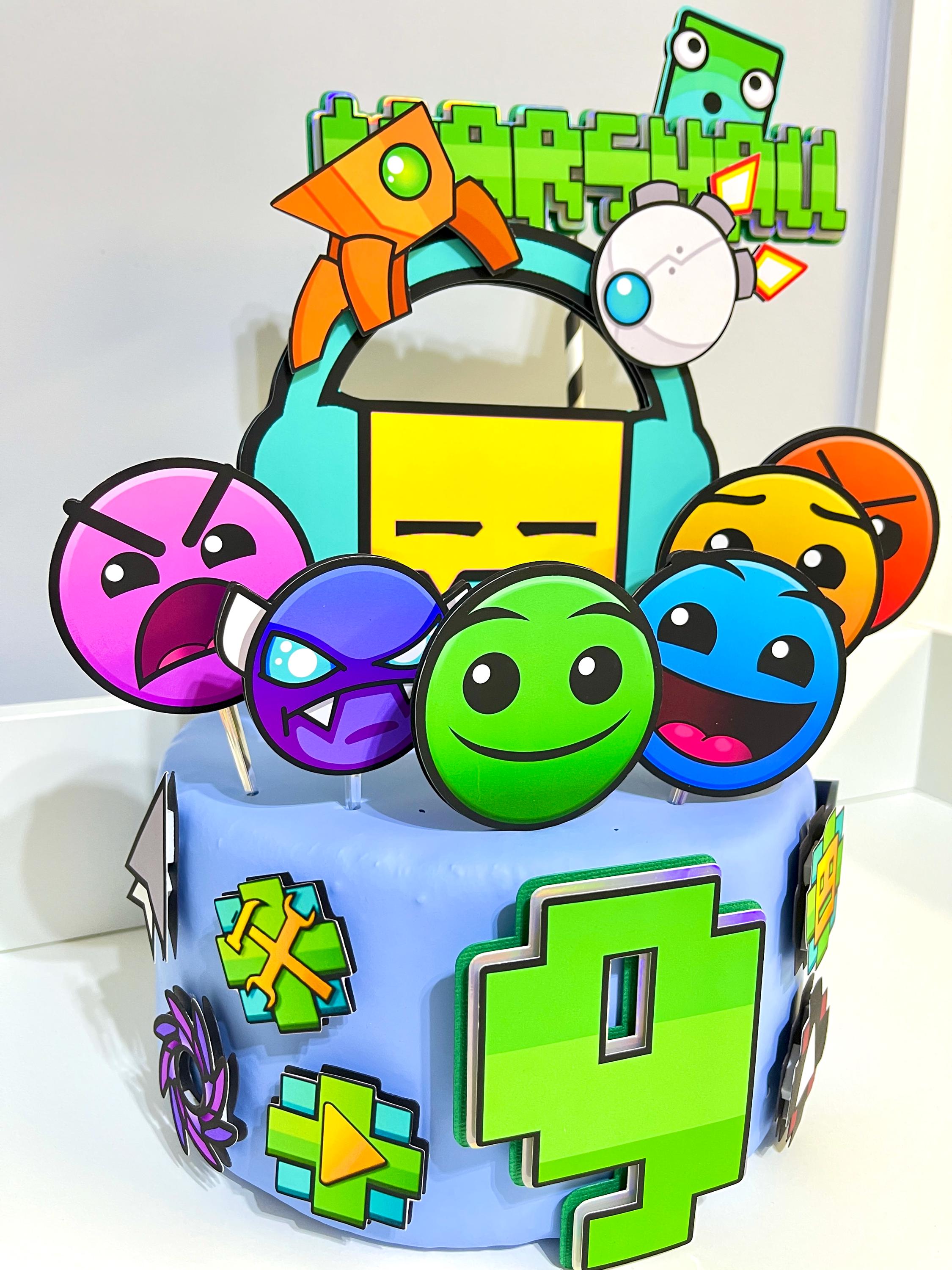 Geometry Dash Cake Topper - Etsy