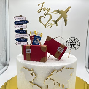 Traveler Cake Topper - Etsy