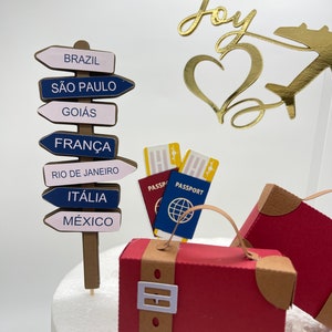 Traveler Cake Topper - Etsy