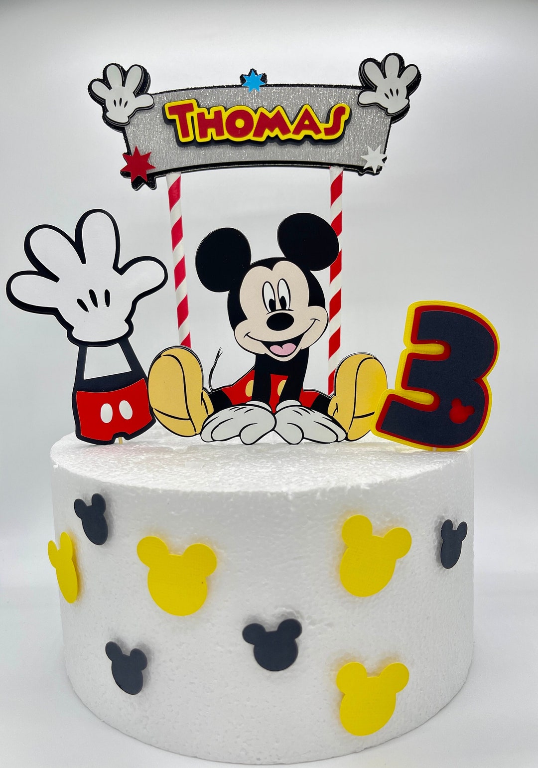 Mickey Mouse Cake Topper - Mickey Birthday Party - Mickey Decoration ...