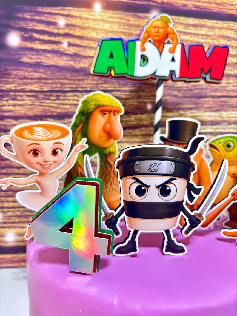 Brainrot Cake Topper: Funny Meme Birthday Decoration, Custom Name & Age ...