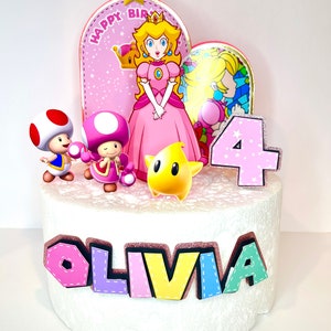 Princess Peach Cake Topper - Etsy